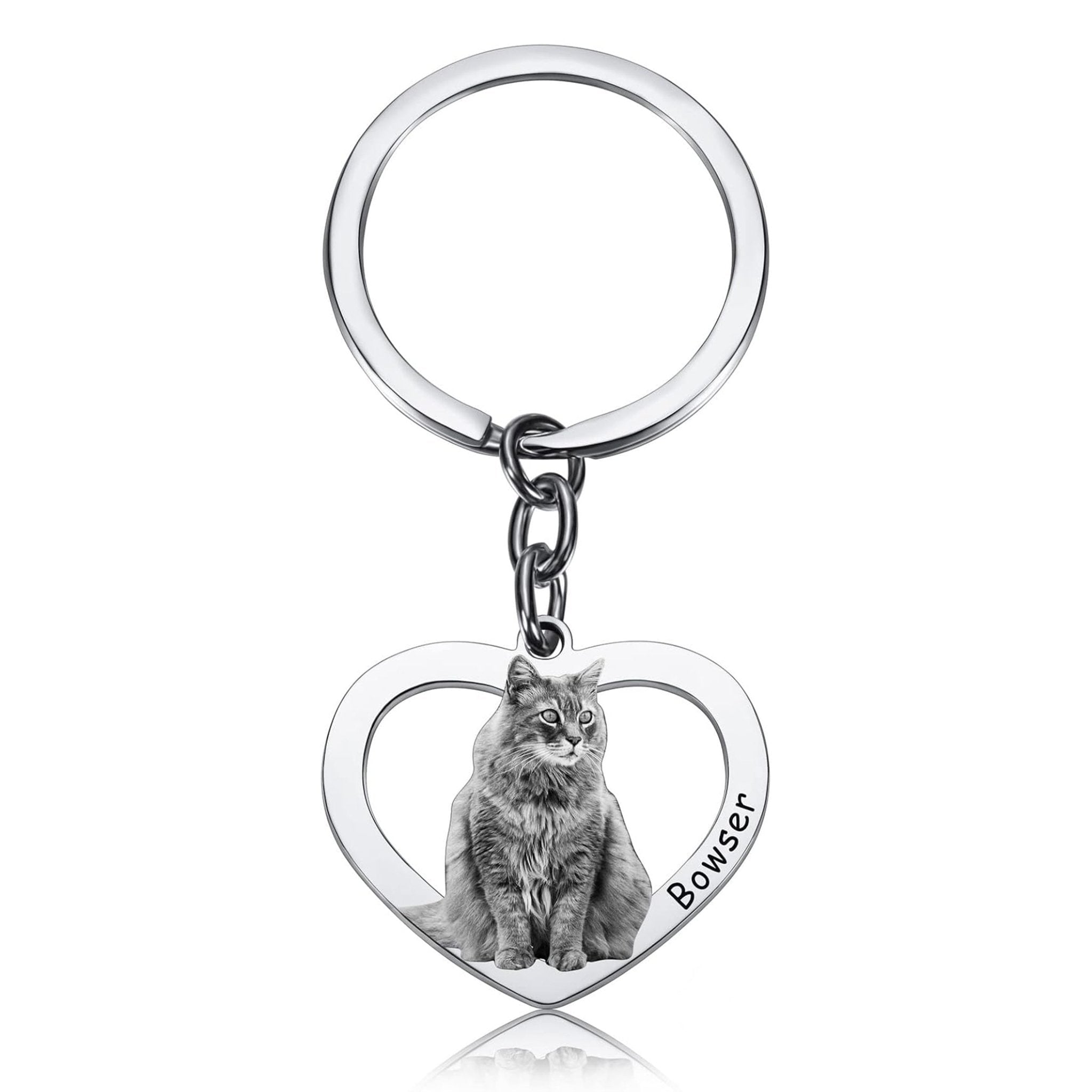 Personalized Heart-Shaped Pet Face Keychain™ - PetPalsDIY.com