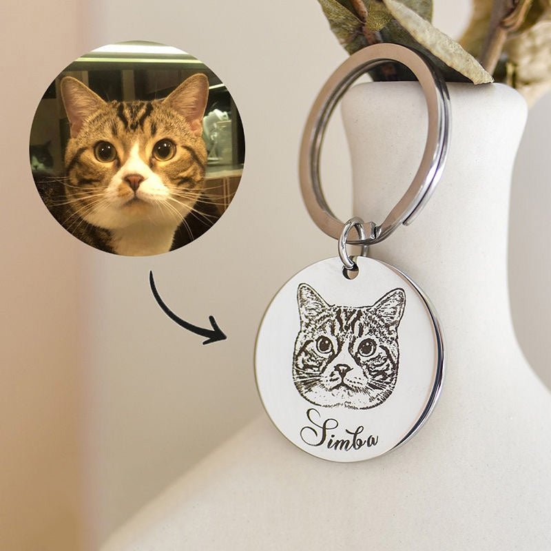Personalized Pet Face Keychain - PetPalsDIY.com