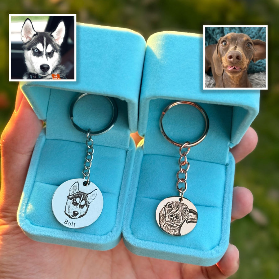 Personalized Pet Face Keychain - PetPalsDIY.com